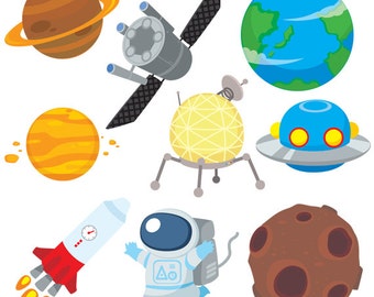 Outer space clipart | Etsy