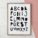 Alphabet Printable Letter Poster Black and White Nursery