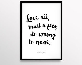 Shakespeare poster | Etsy