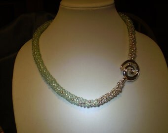 Items similar to Sea mist glass and pearl sterling silver earrings on Etsy