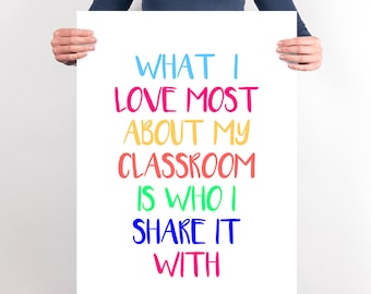 Printable Teacher Art Print Poster Classroom Rules Classroom