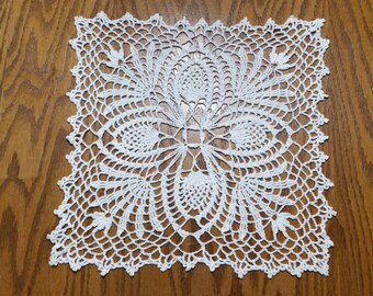 Square crochet doily | Etsy
