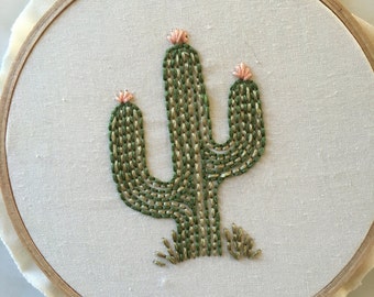 Cactus embroidery | Etsy