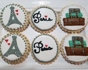 Paris cookies | Etsy