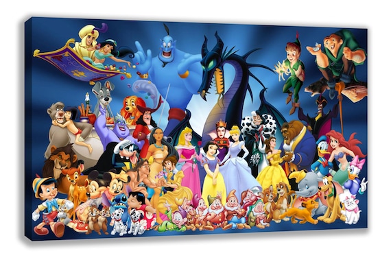 CLASSIC WALT DISNEY Characters by DynamoWallArt on Etsy