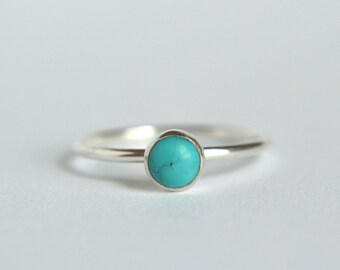 Tiny turquoise ring | Etsy