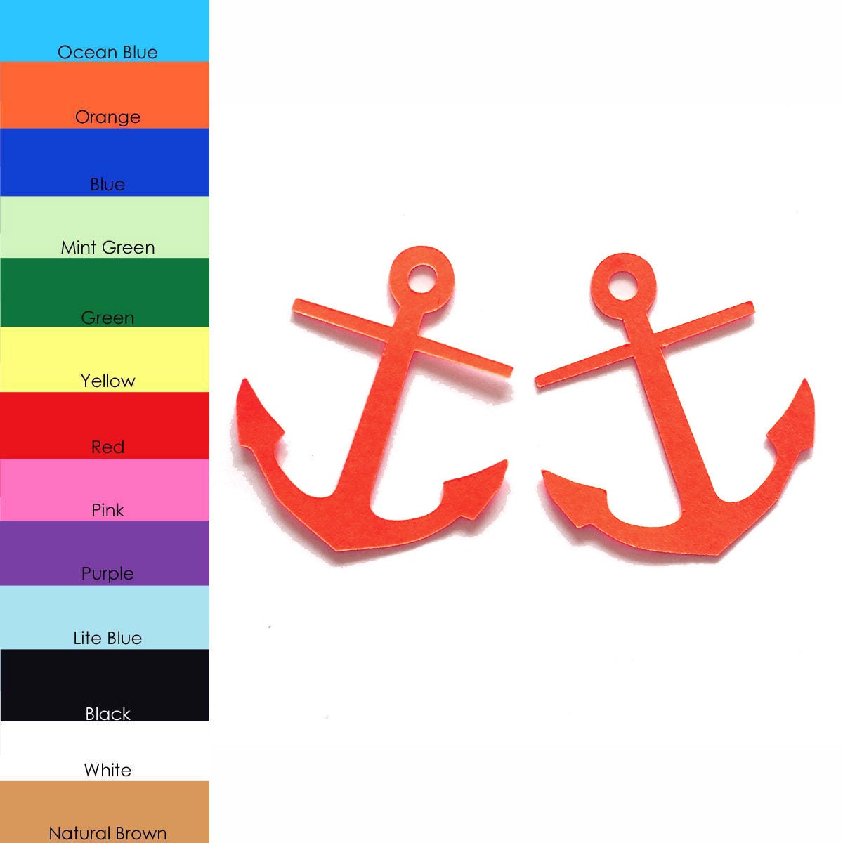 25 pack Paper Nautical Anchor Shape Anchor Die Cut Anchor