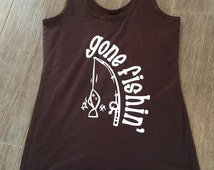 Unique gone fishing shirt related items | Etsy