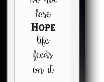 Hope is Never Lost 8 x 8 Inspirational Printable Poster