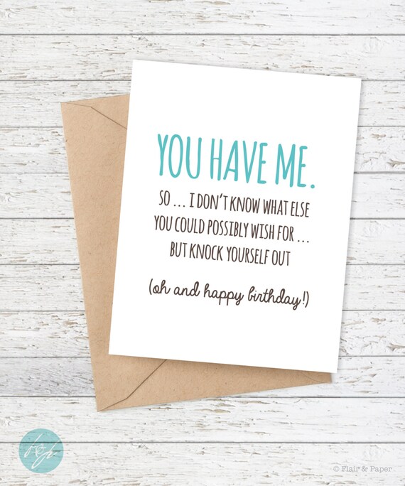 Birthday Card Funny Boyfriend Card Funny By FlairandPaper Birthday Card Funny Boyfriend Card Funny By FlairandPaper