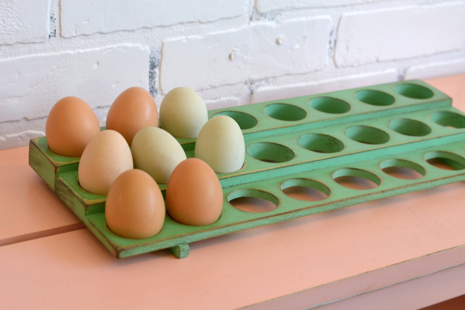 Handmade Wood Egg Holder for 2 Dozen in Super by signedandnumbered