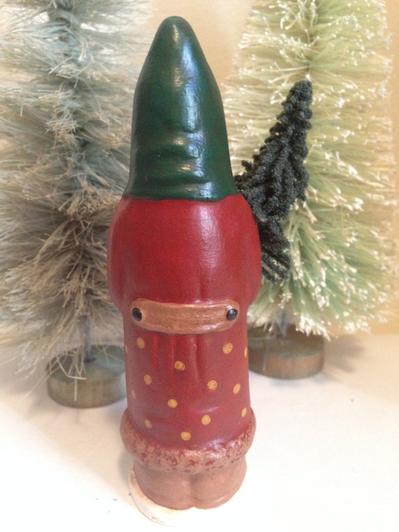 Folk Art Chalkware Belsnickle Santa from by bethsprimitives
