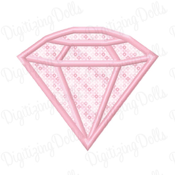 Diamond Applique Embroidery Design 3x3 4x4 5x7 by DigitizingDolls