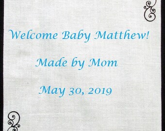 Hand Embroidered Custom Quilt Labels For Any by TheQuiltLabelLady