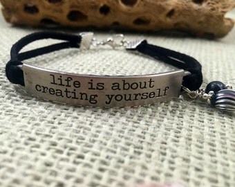 Unique quote bracelet related items | Etsy