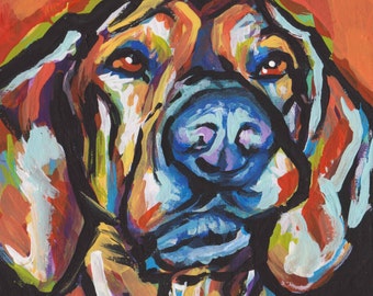 Rhodesian Ridgeback art print dog pop art bright by BentNotBroken