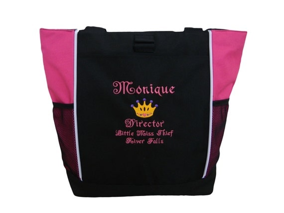 Tote Bag Personalized Princess Pageant Director Crown Jewels