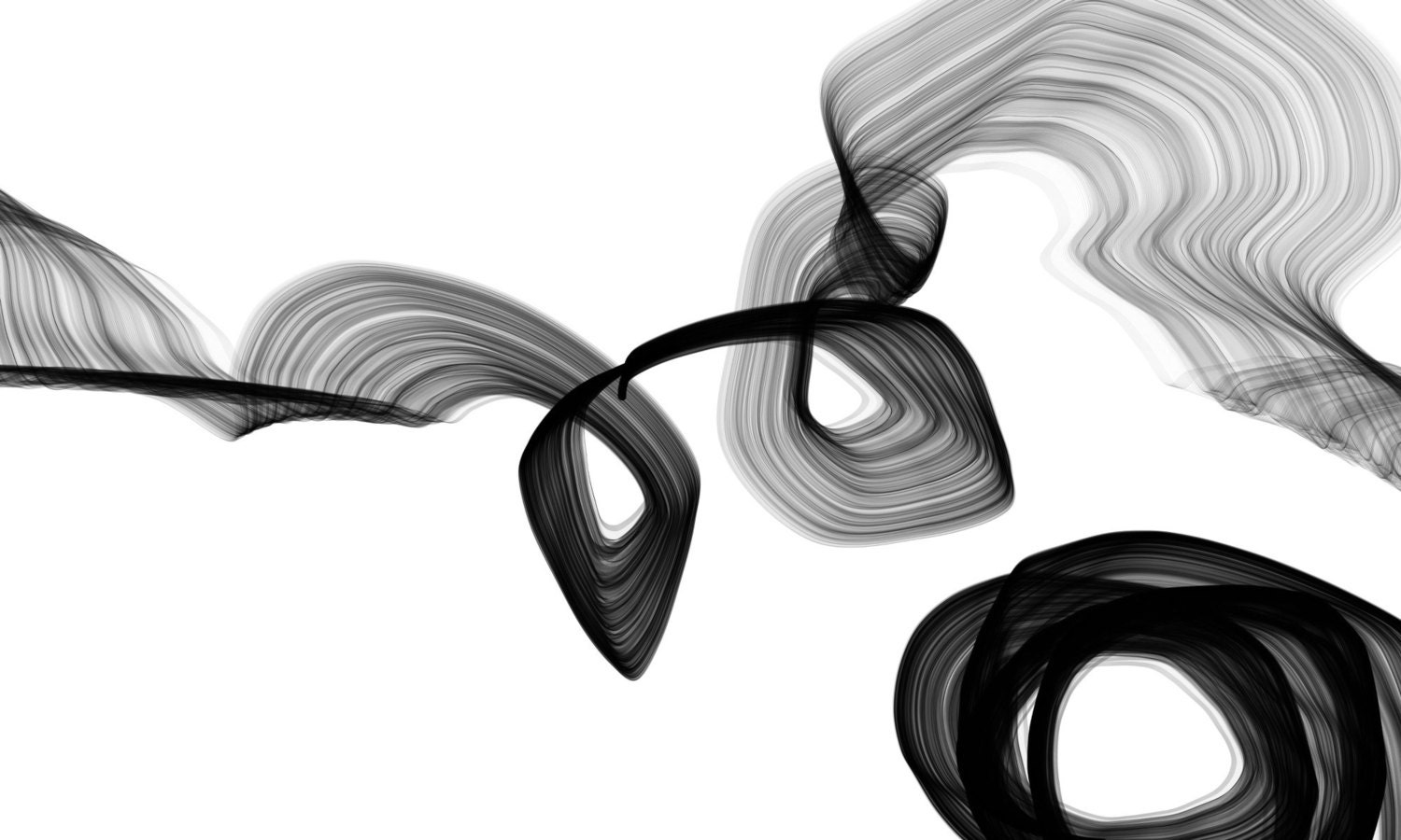 Abstract Expressionism in Black And White 3. Unique Abstract