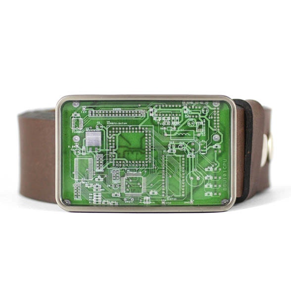 PCB Belt Buckle Circuit Board Belt Buckle Geekery Geek Belt