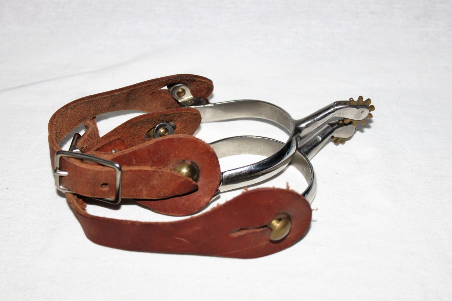Vintage Pair of 10 Point Western Cowboy Spurs