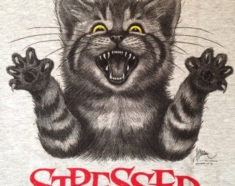 Stressed out cat | Etsy