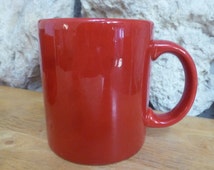 Unique red mug related items | Etsy