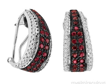 Omega back earrings | Etsy