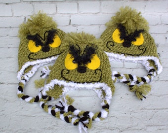 Crochet grinch hat | Etsy