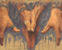 Unique mudra hand related items | Etsy