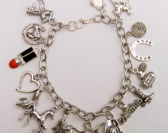 Alien Charm Bracelet UFO Bracelet Alien by InspiredDesignsByRob