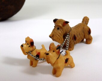 Plastic dog figurine | Etsy