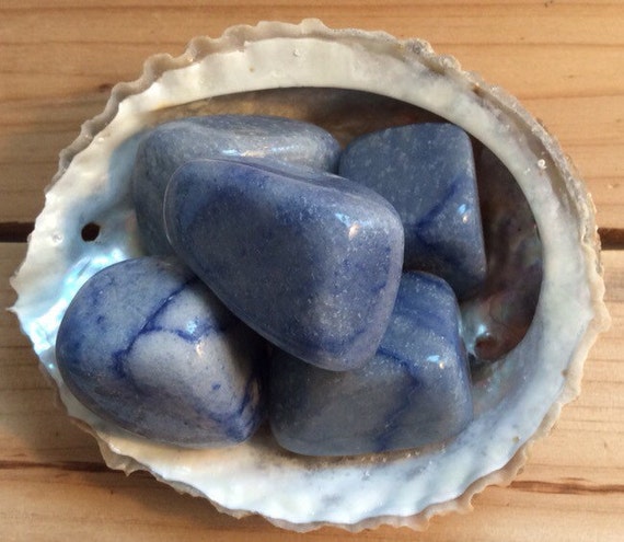 Blue Quartz Large Tumbled Stone Calming Healing Crystal
