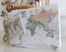 Popular items for world map journal on Etsy