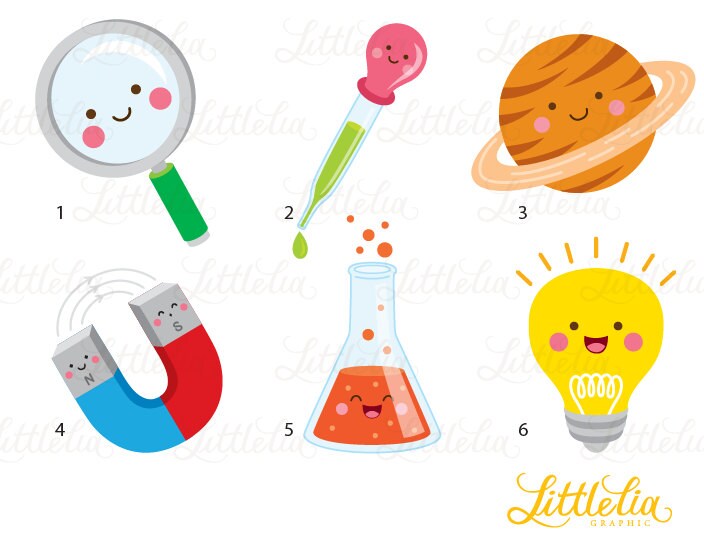Science kawaii clipart Scientist clipart by LittleLiaGraphic