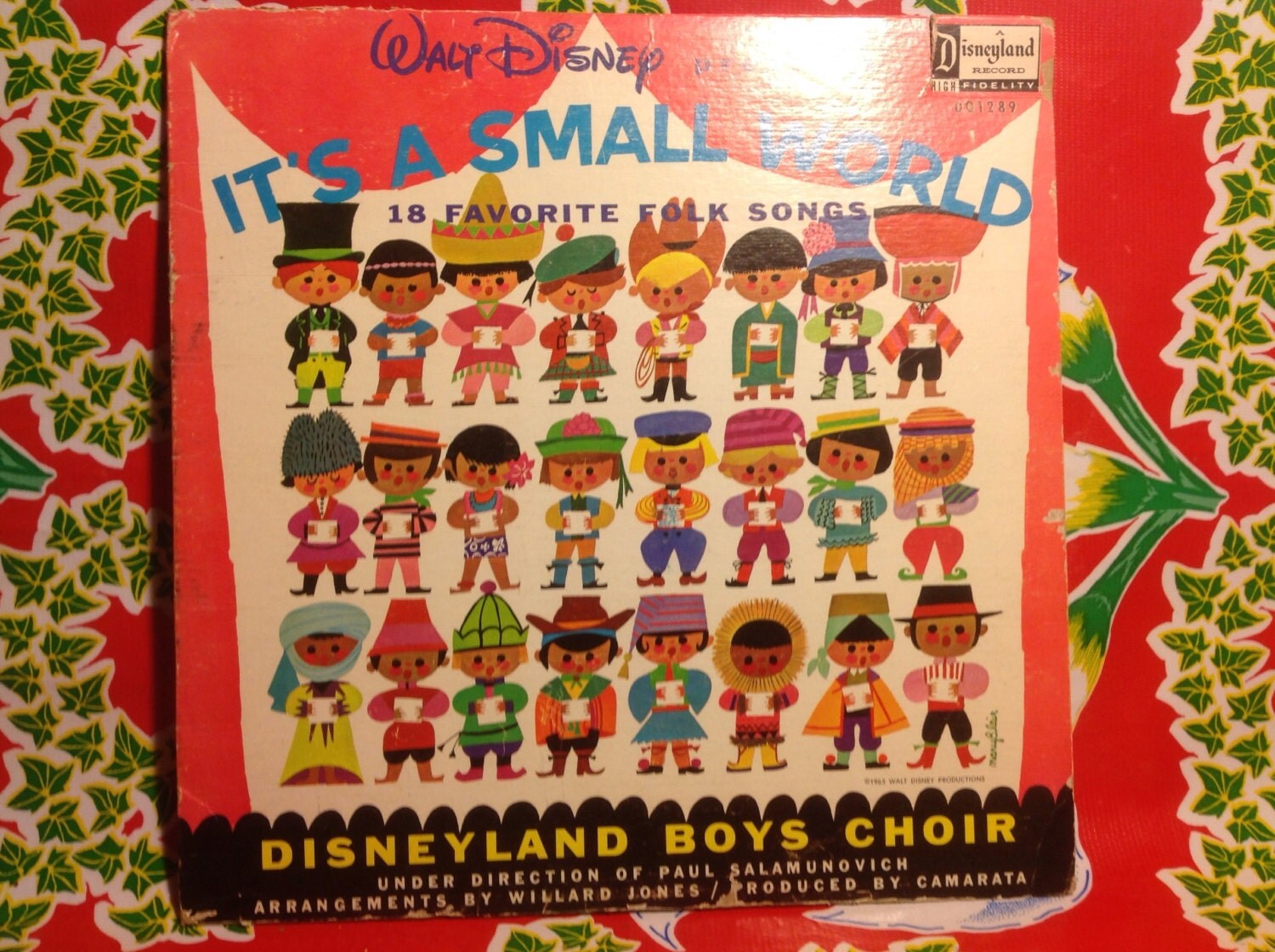 Vintage Disney It's A Small World album Disneyland