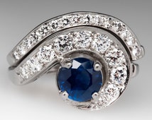 Popular items for diamond wave ring on Etsy