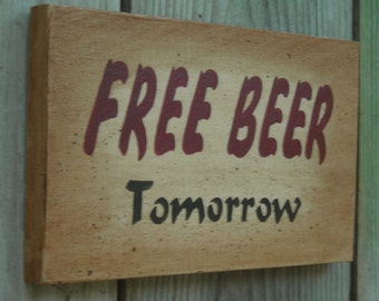 Free beer tomorrow | Etsy