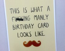 Unique manly birthday card related items | Etsy