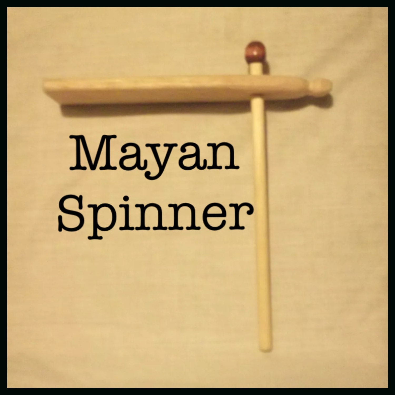 MAYAN / MAJAN SPINNER traditional wooden spindle & 50g fibre