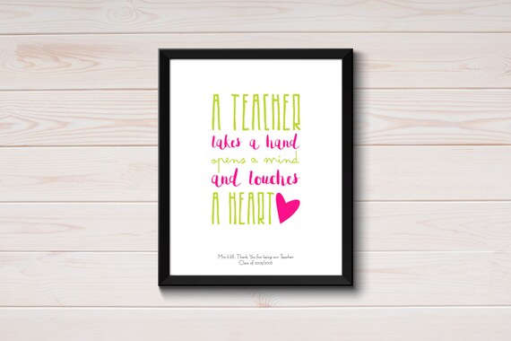 Best Teacher Print Thank You Teacher Daycare Teacher Gift