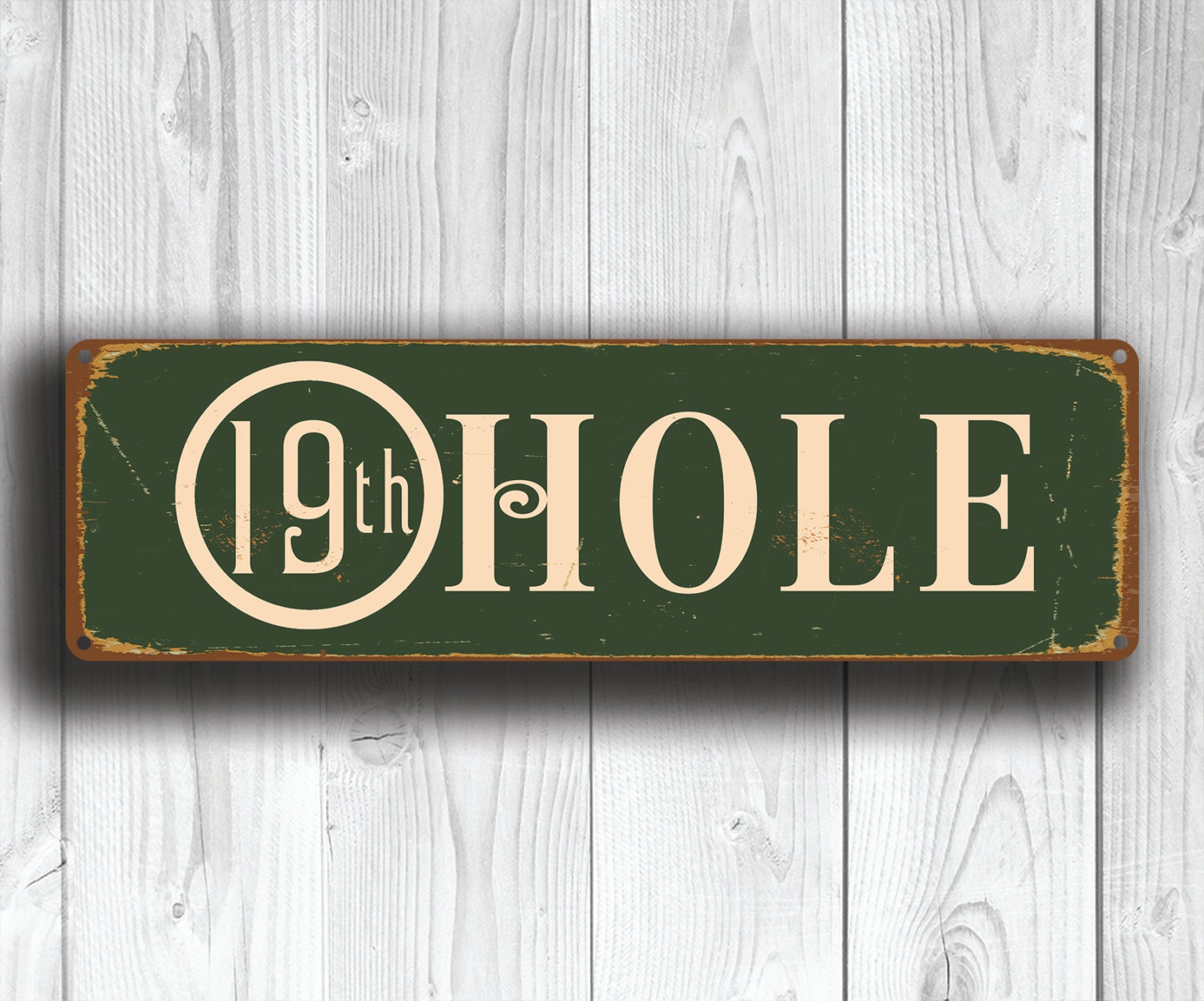 19th HOLE SIGN The 19th Hole Signs Pub Decor Vintage Style