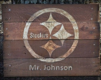 Steelers wood sign | Etsy