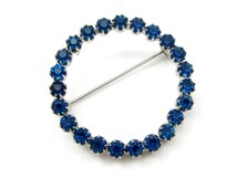Popular items for blue rhinestone pin on Etsy