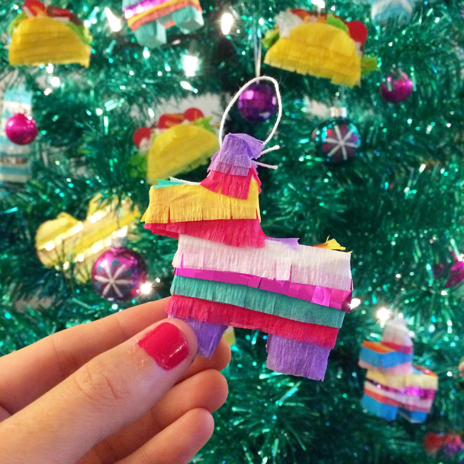Mini Pinata Ornaments Mini Piñata Mexican Fiesta Christmas
