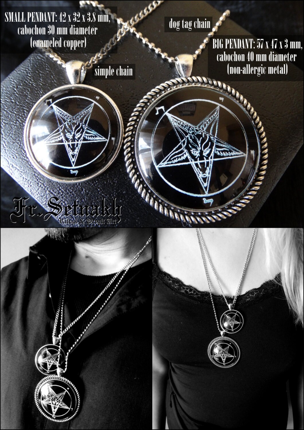 Azazel sigil pendant demon summoning amulet satanic jewelry