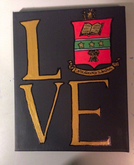 Alpha Chi Omega Crest Canvas
