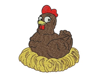 Chicken embroidery | Etsy