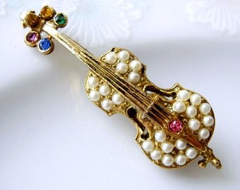 Cello brooch | Etsy