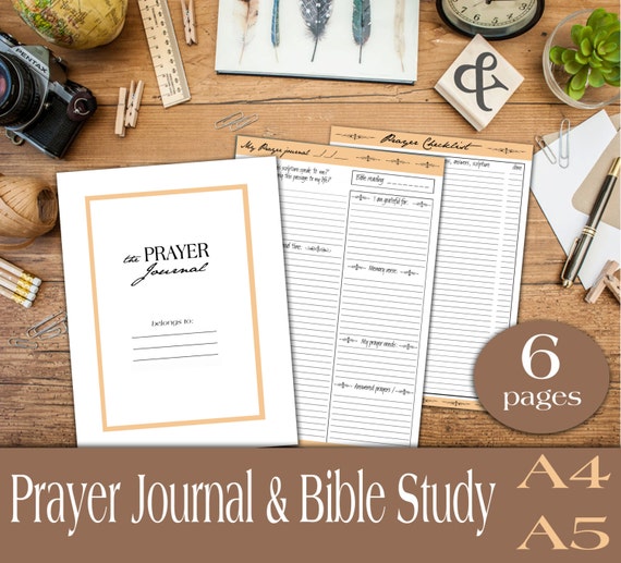 Prayer journal bible study christian planner daily by InArtPrints