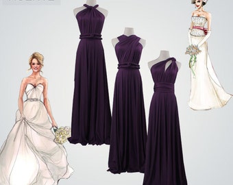 Purple Bridesmaid DressLong Bridesmaid DressPurple